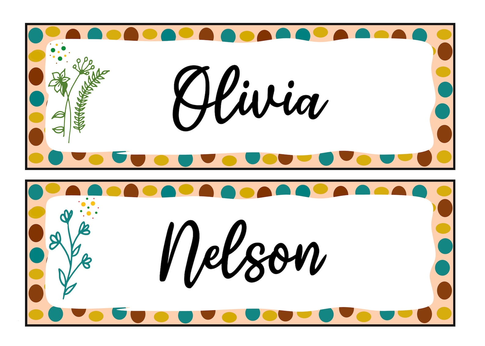 Printable Botanical Name Labels, Plant Based Classroom Labels, Boho ...