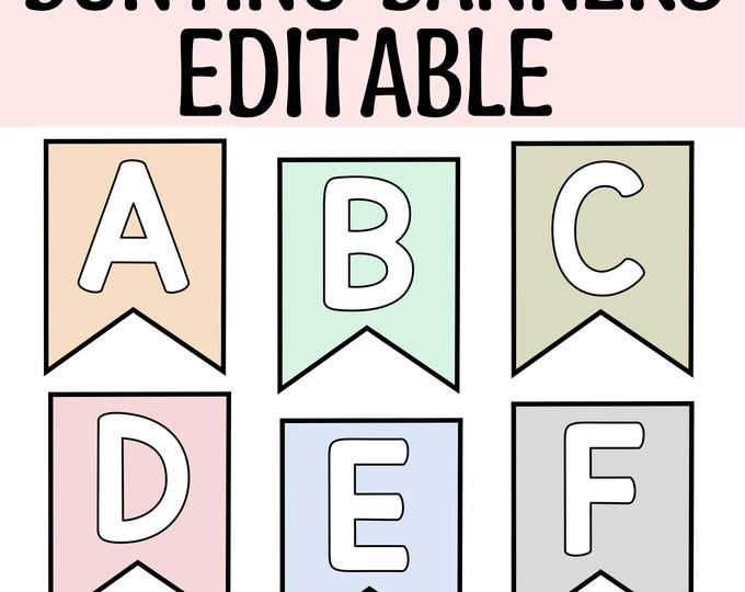 Printable Modern Calm Colors Alphabet Posters, Alphabet Letters Wall ...