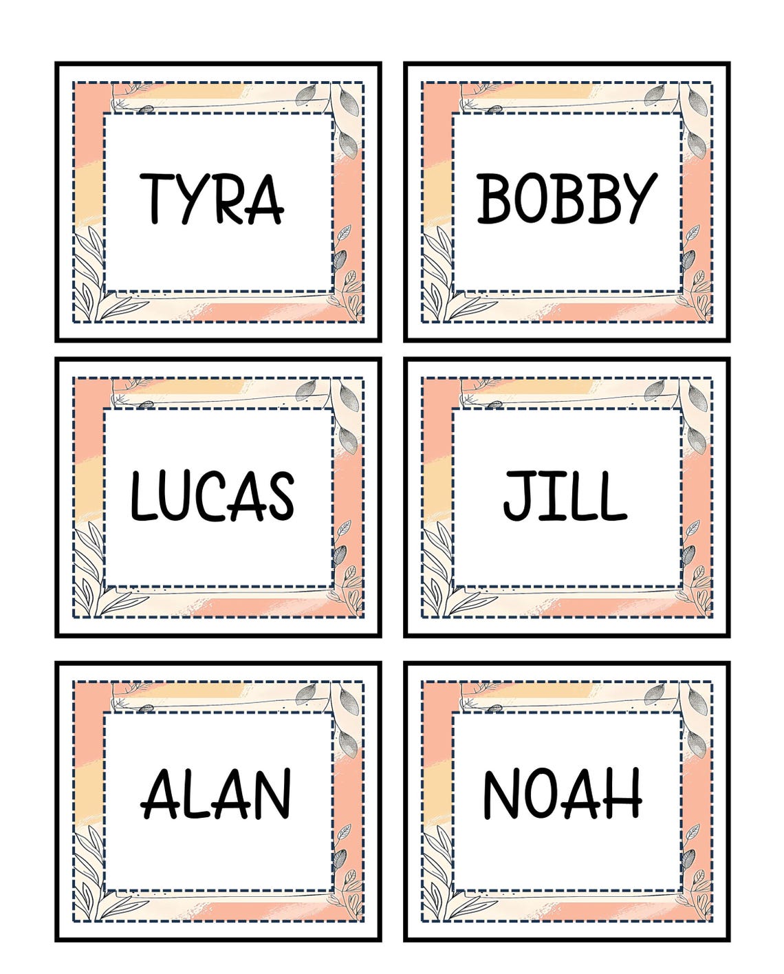 Printable Boho Neutral Name Labels, Editable Name Tags, Cubby Tags ...