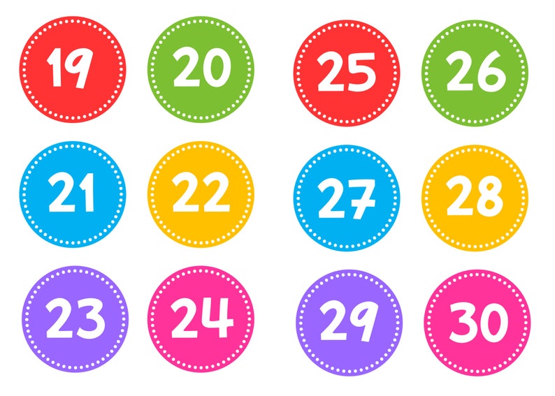 Printable Number Labels Bundle Pack, Classroom Number Labels, Back to ...
