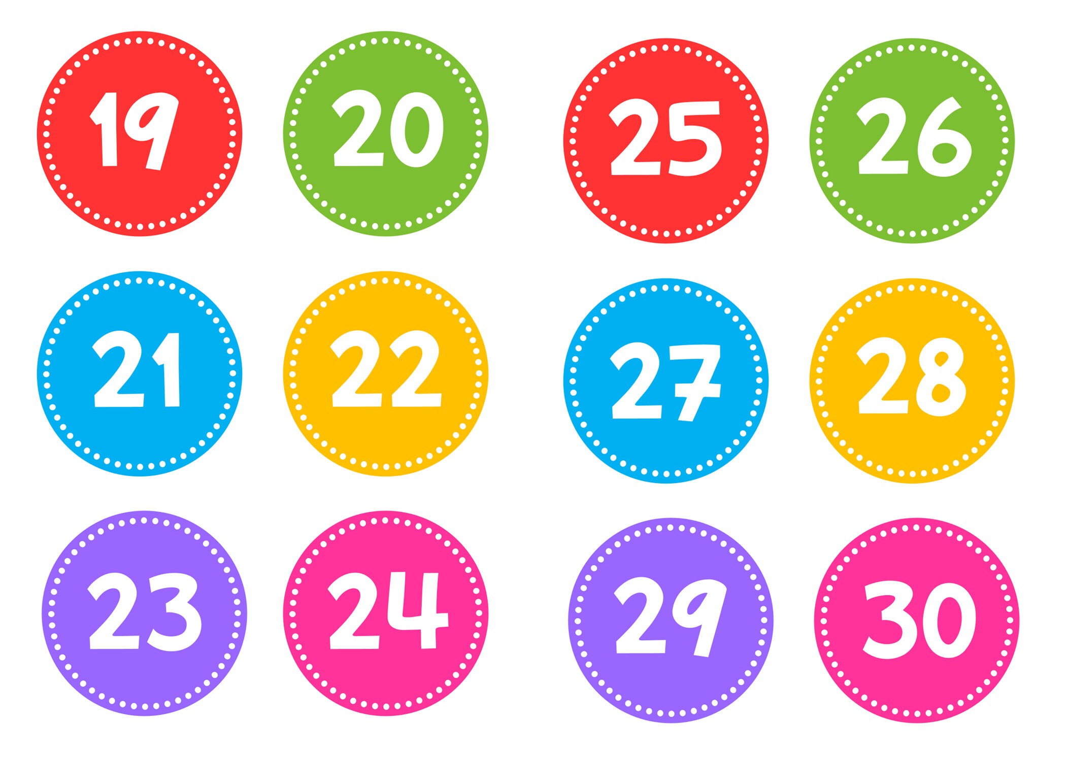 Printable Number Labels Bundle Pack, Classroom Number Labels, Back to ...