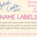 Printable Calm Colors Student Desk Plates, Editable Student Name Labels ...