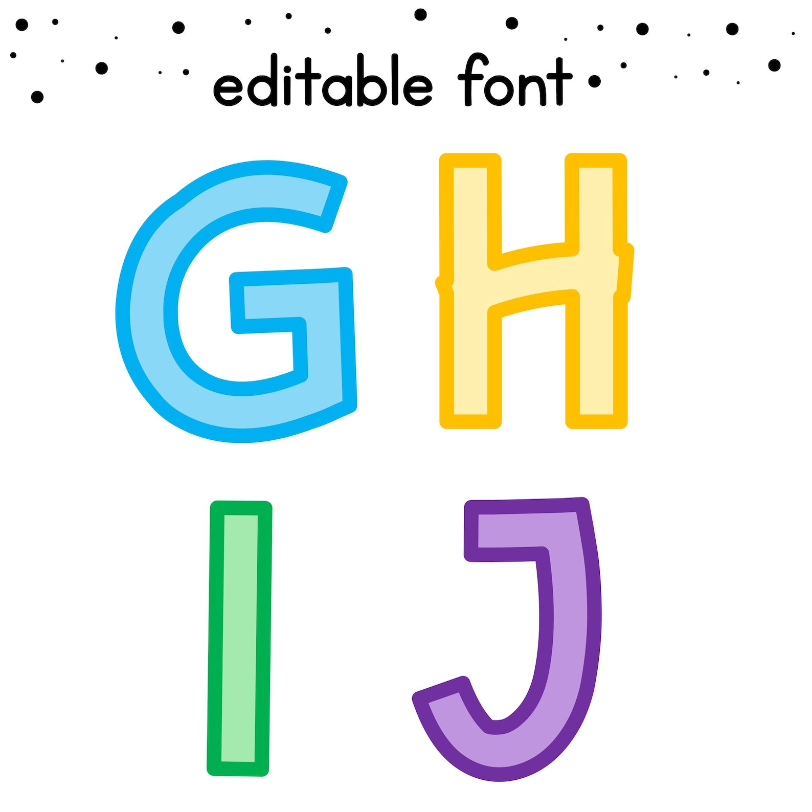 Printable Bulletin Board Letters, Editable Large Alphabet Letters, Wall ...