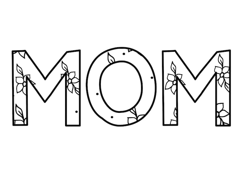 Mom Coloring Pages, Editable Mom Coloring Worksheets for Kid, Coloring ...