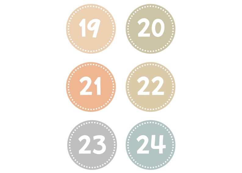 Printable Boho Neutral Number Labels, Number Tags, Cubbies Labels, Book ...