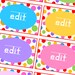 Polka Dots Labels, Printable Bright Name Labels, Student Name Tags ...