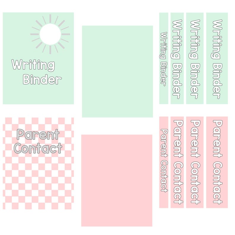 Printable Boho Binder Cover and Spines, Editable Calm Colors Binder ...