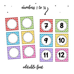 Classroom Number Labels Bundle, Circular and Square Tags (PDF & PPTX ...