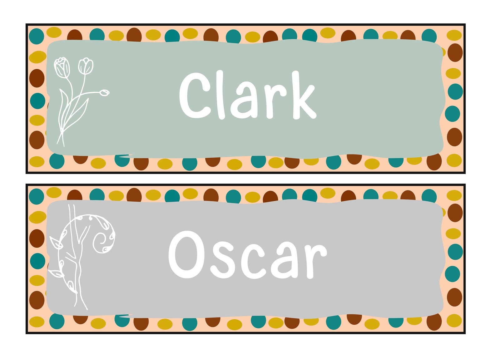 Printable Botanical Name Labels, Plant Based Classroom Labels, Boho ...