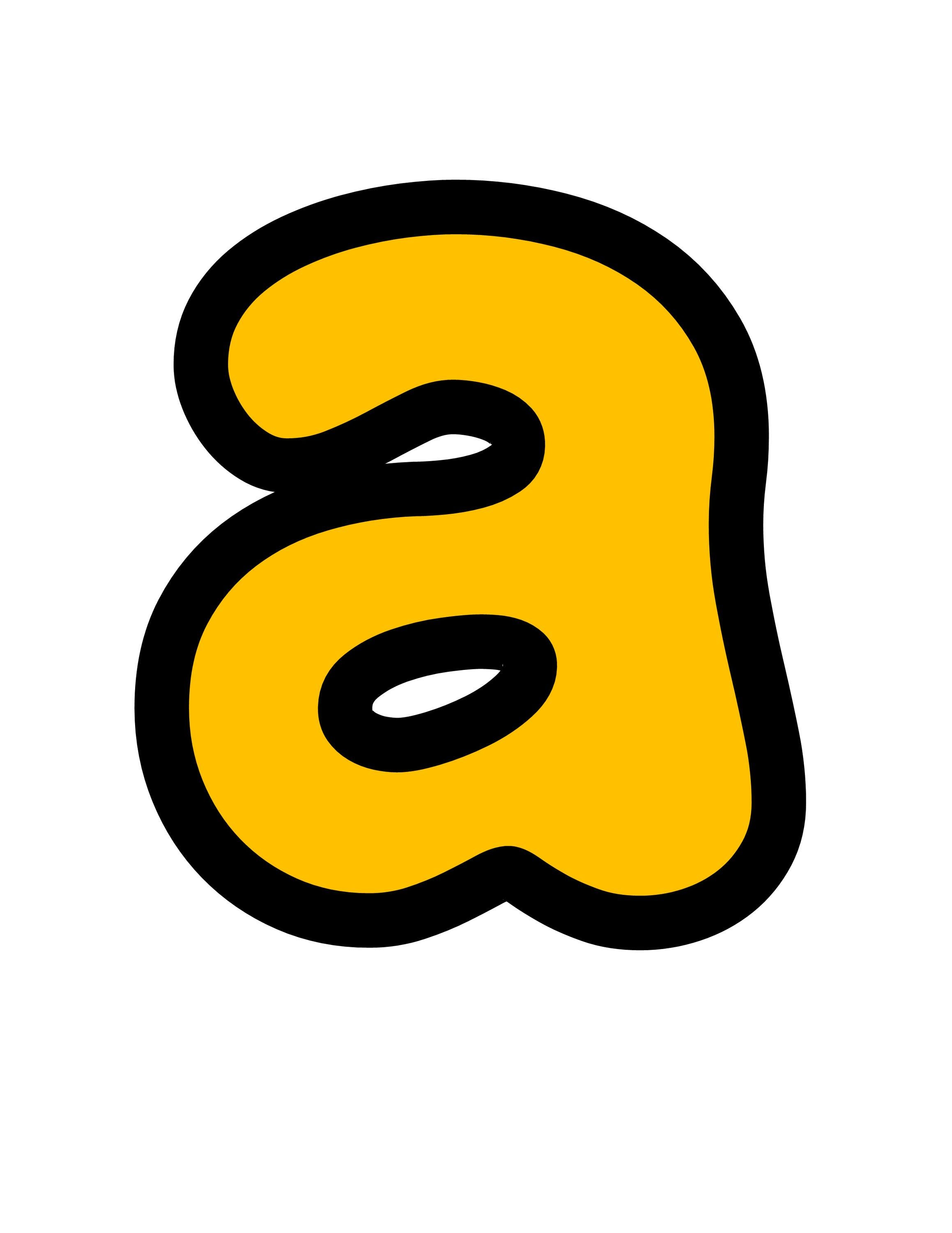 Back to School Yellow Bulletin Board Letters, Printable Bright Yellow ...