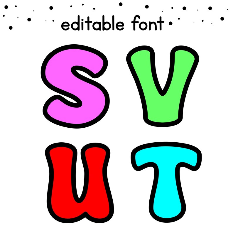 Back to School Bright Alphabet Letters for Wall Display, Printable ...