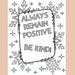 Printable Growth Mindset Coloring Pages, Editable Motivational Coloring ...