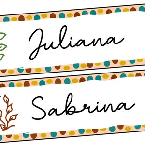 Printable Botanical Name Labels, Plant Based Classroom Labels, Boho ...
