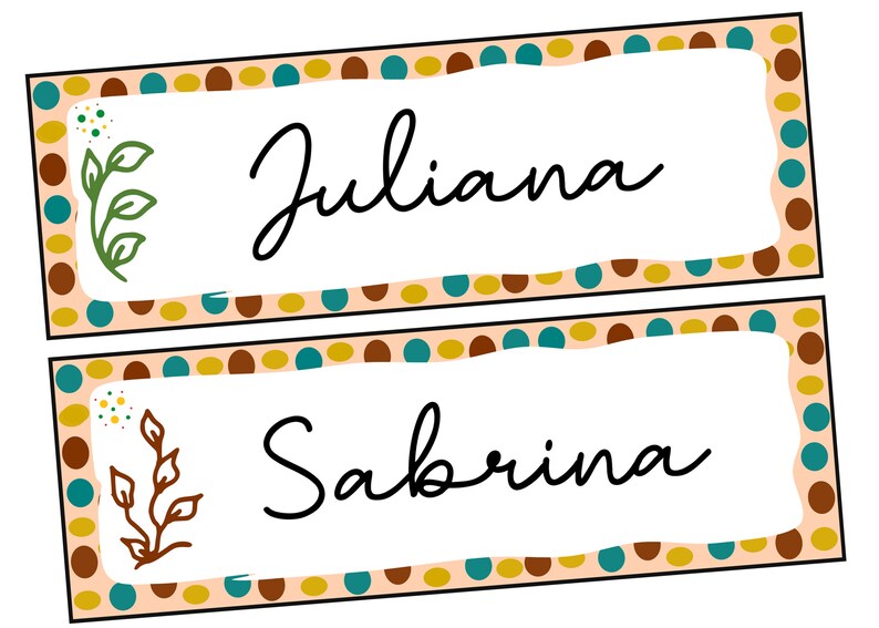 Printable Botanical Name Labels, Plant Based Classroom Labels, Boho ...