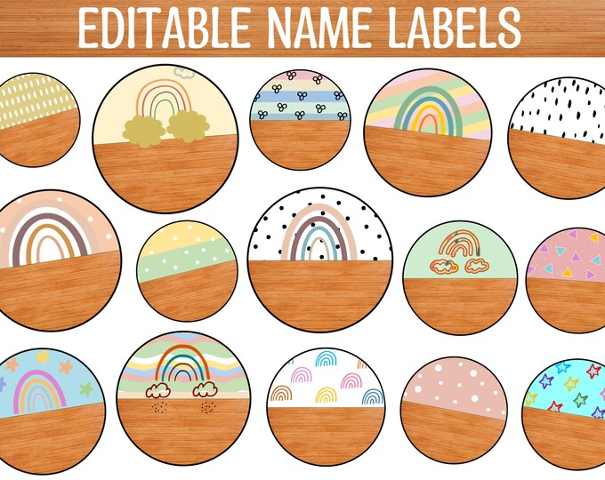 Printable Winter Colorful Snowflakes Student Name Labels, Book Bin Tags ...