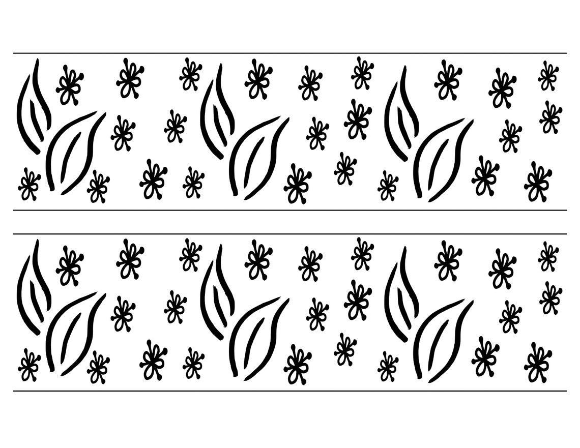 Black and White Bulletin Board Borders, Botanical Classroom Borders ...