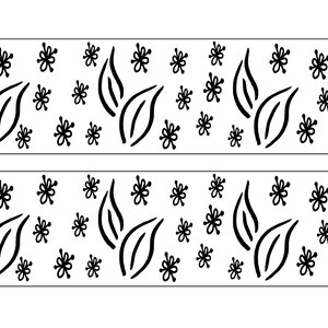 Black and White Botanical Bulletin Board Borders (printable PNG, PDF ...