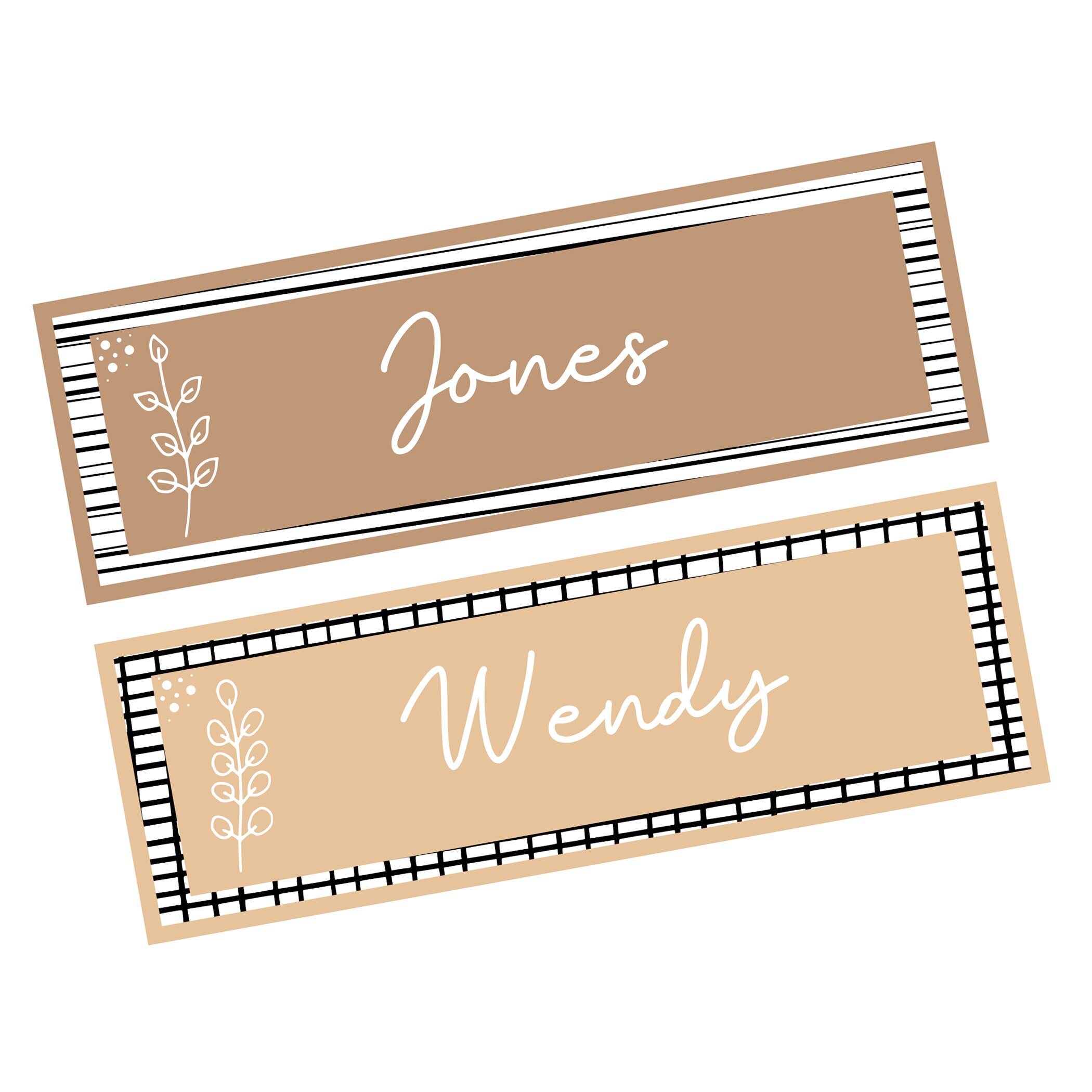 Printable Botanical Student Name Plates, Editable Autumn Classroom ...