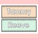 Printable Calm Colors Student Desk Plates, Editable Student Name Labels ...