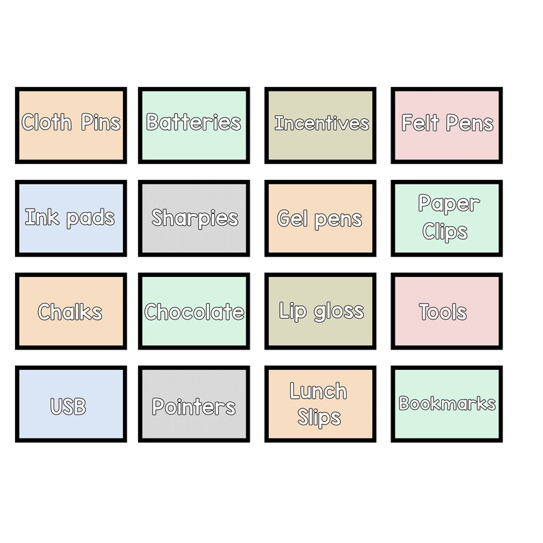 Calm Colors Teacher Toolbox Labels, Editable Classroom Organization ...