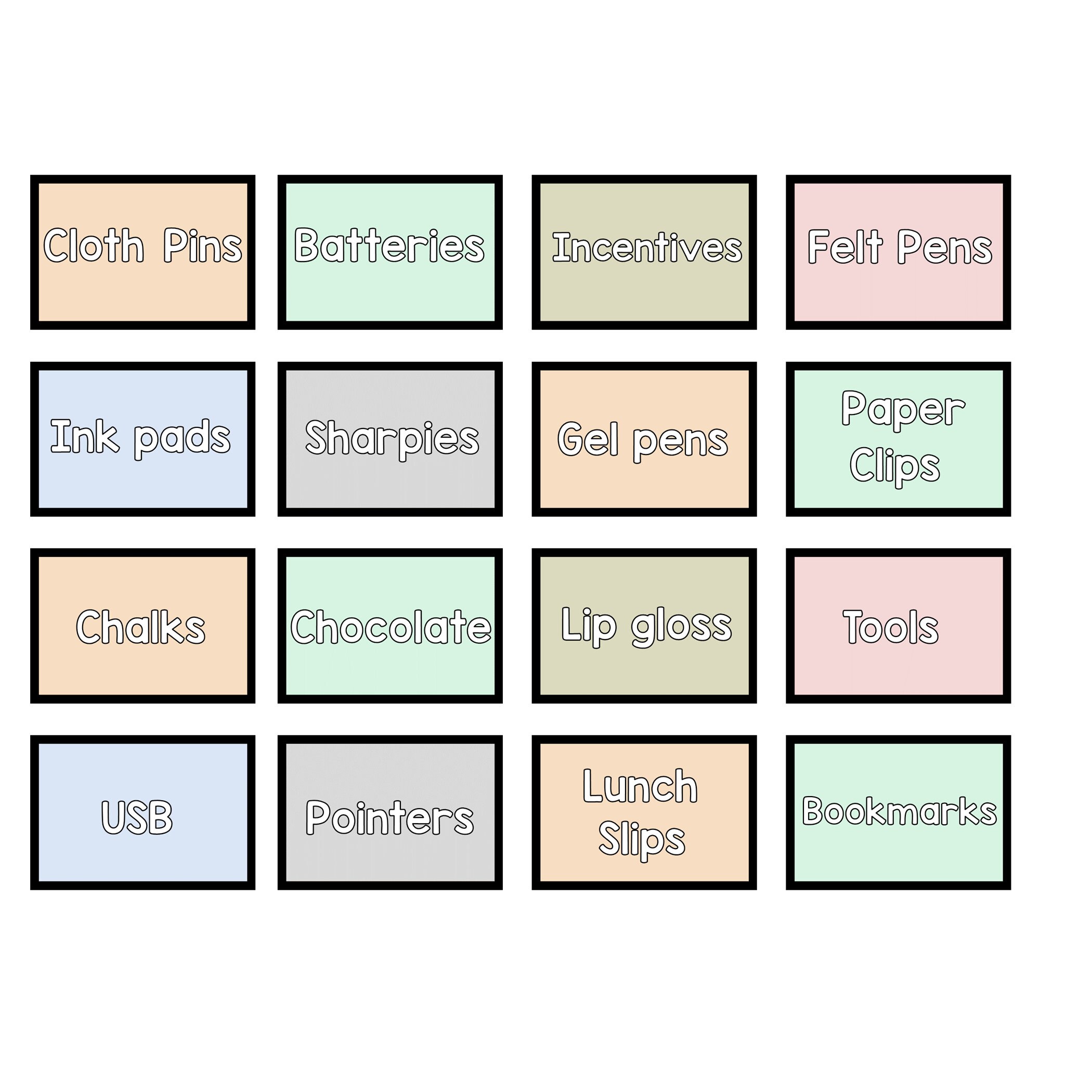 Calm Colors Teacher Toolbox Labels, Editable Classroom Organization ...