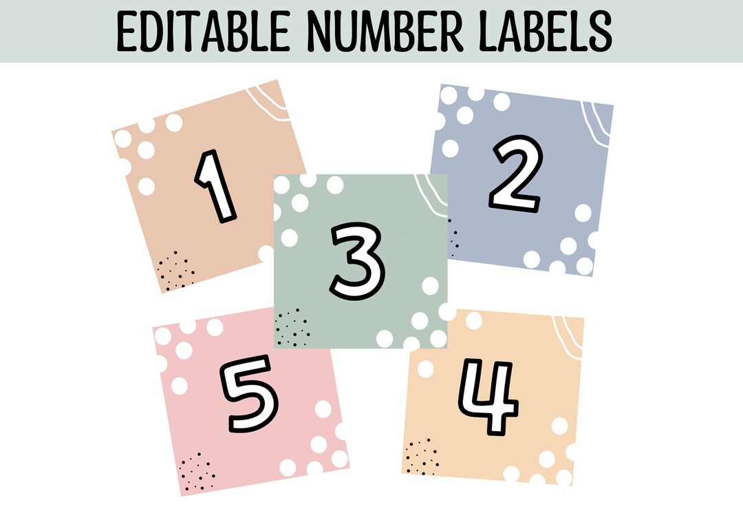 Printable Number Labels Classroom Calendar Numbers Number - Etsy