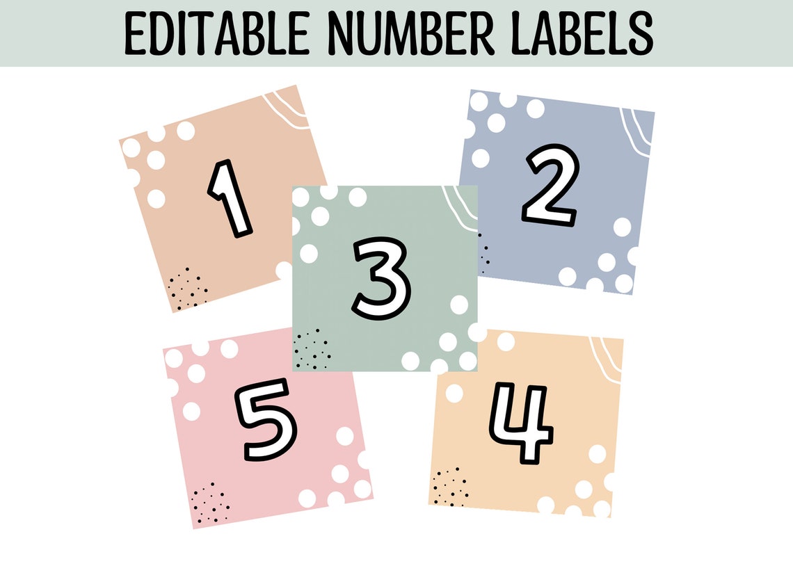 Printable Number Labels Classroom Calendar Numbers Number - Etsy Canada