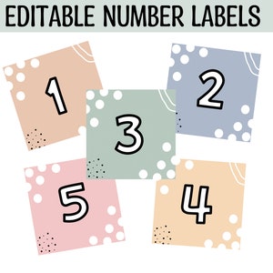 Printable Number Labels Classroom Calendar Numbers Number - Etsy