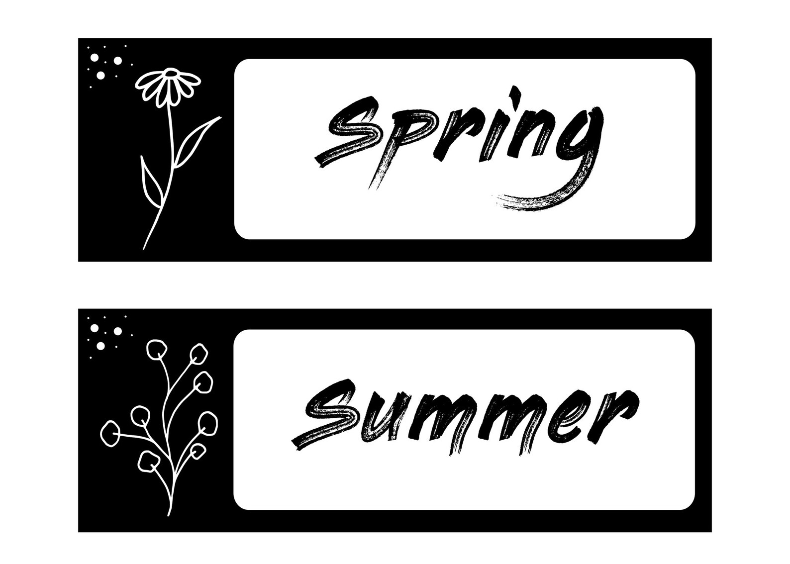 Black and White Classroom Labels, Student Name Tags, Printable ...