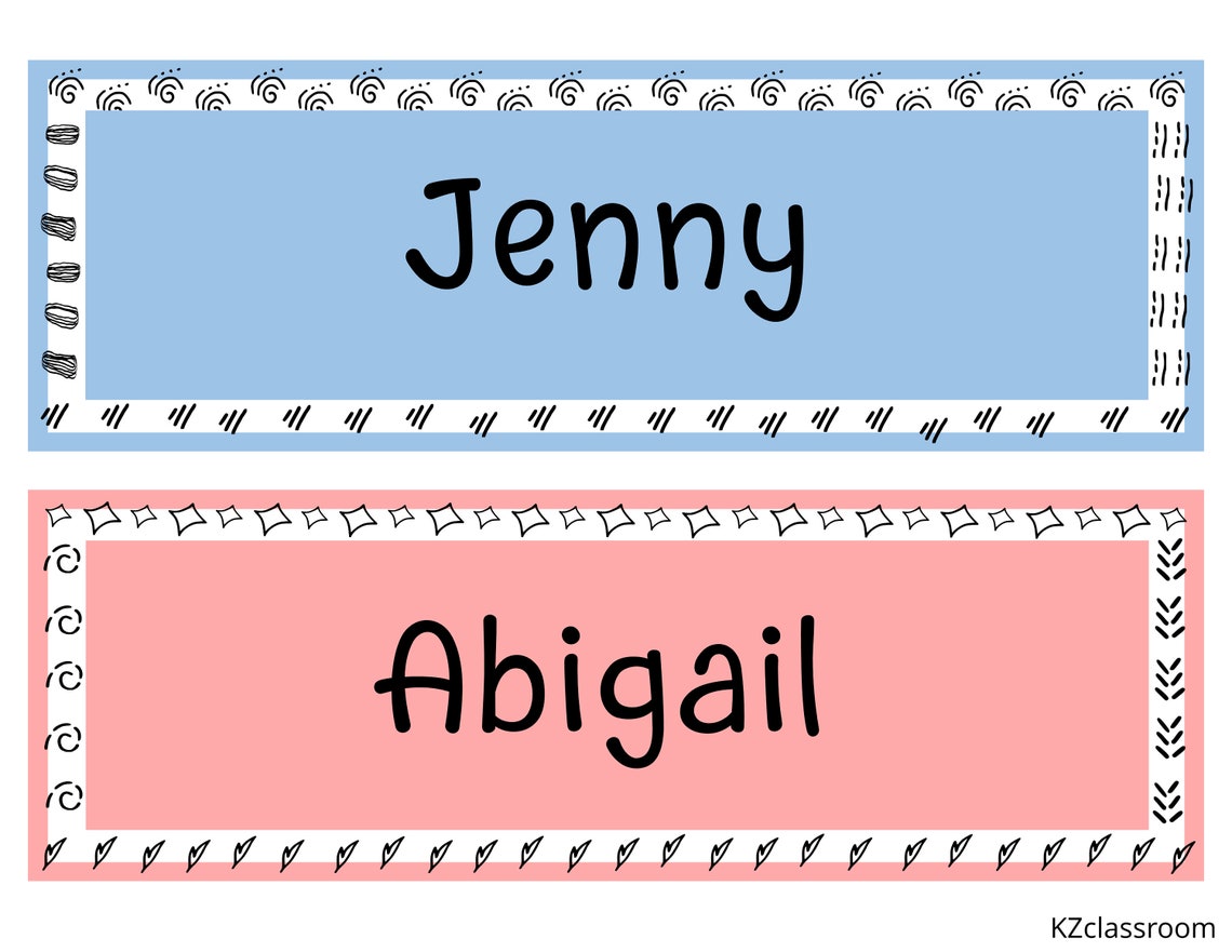 Boho Classroom Labels, Student Name Tags, Back to School Labels ...