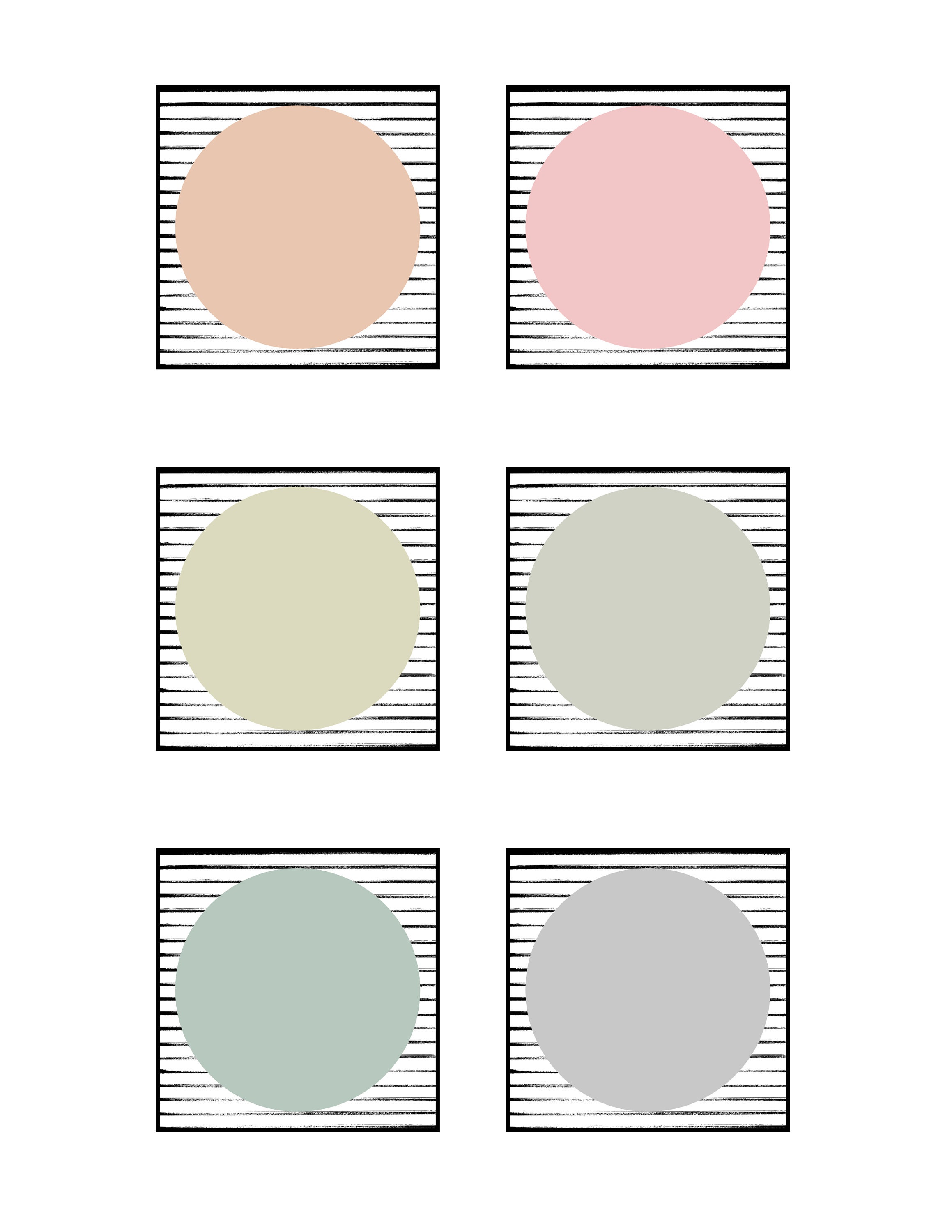 Calendar Number Labels, Printable Number Cards, Boho Number Labels ...