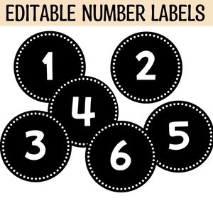 Number Labels, Classroom Calendar Numbers, Printable Number Labels ...