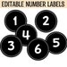 Number Labels, Classroom Calendar Numbers, Printable Number Labels ...