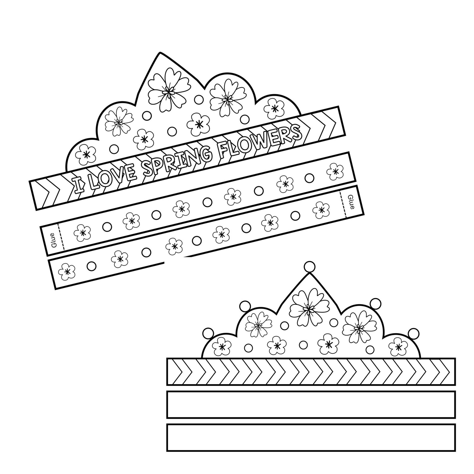 Editable Paper Crown Craft, Spring Flower Headband Activity (PDF, PPTX ...