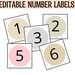 Printable Number Labels, Boho Spotty Number Labels, Classroom Calendar ...
