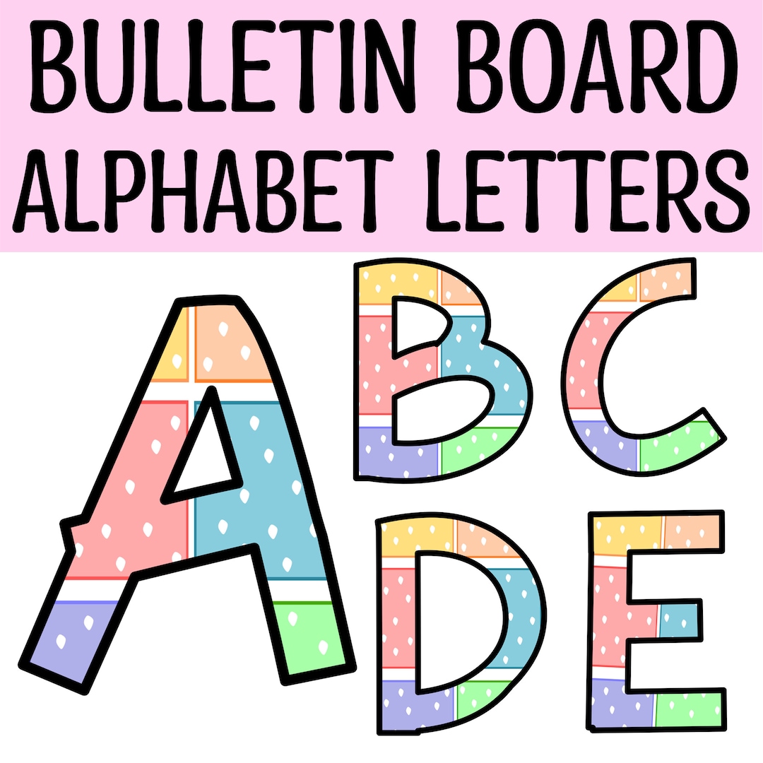 Bulletin Board Letters, Large Alphabet Letters, Printable Large ...