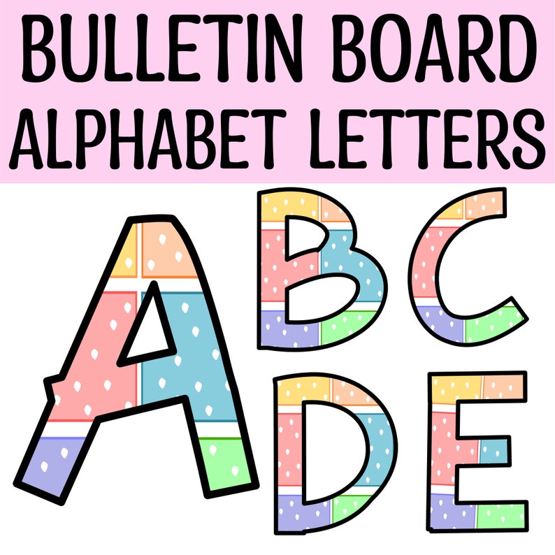 Bulletin Board Letters, Large Alphabet Letters, Printable Large ...