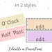 Clock Numbers, Printable Wall Clock Number Display, Pastel Timecards ...