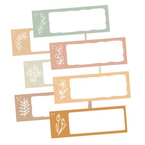 Printable Botanical Student Name Labels, Classroom Labels, Student Name ...