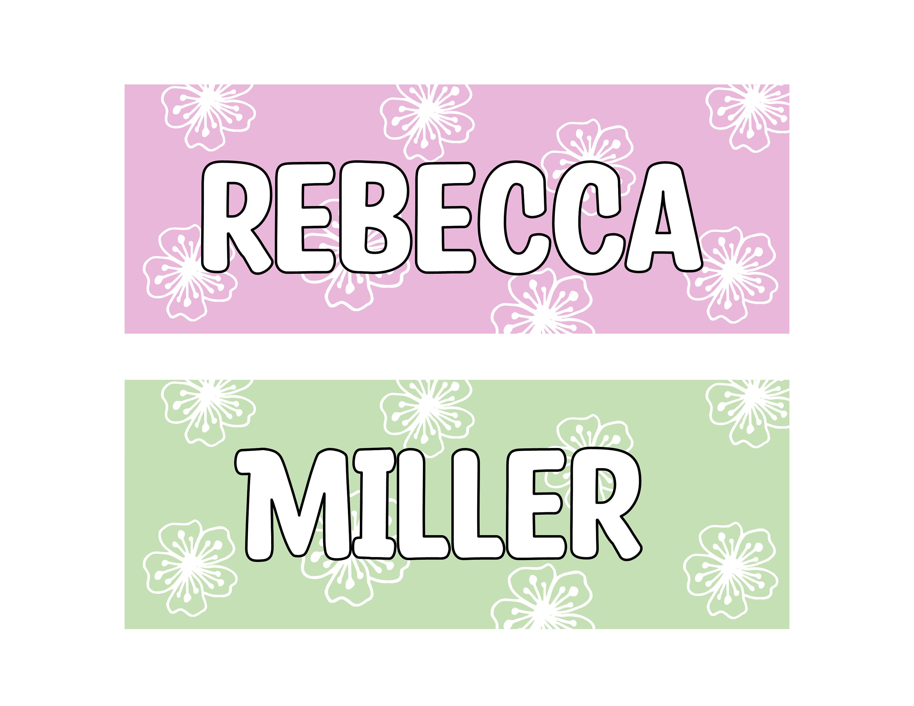 Student Name Labels, Pastel Color Name Tags, Student Cubby Name Plates ...