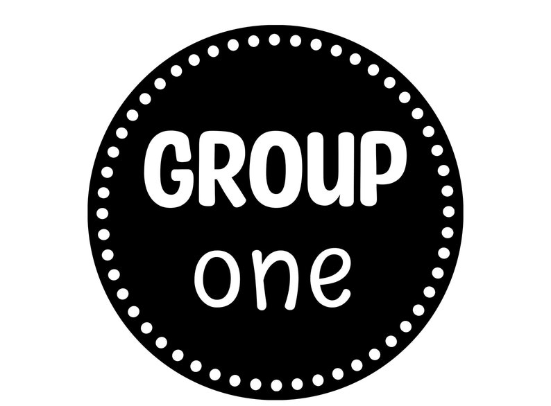 Black and White Classroom Table Numbers, Table, Team and Group Numbers ...