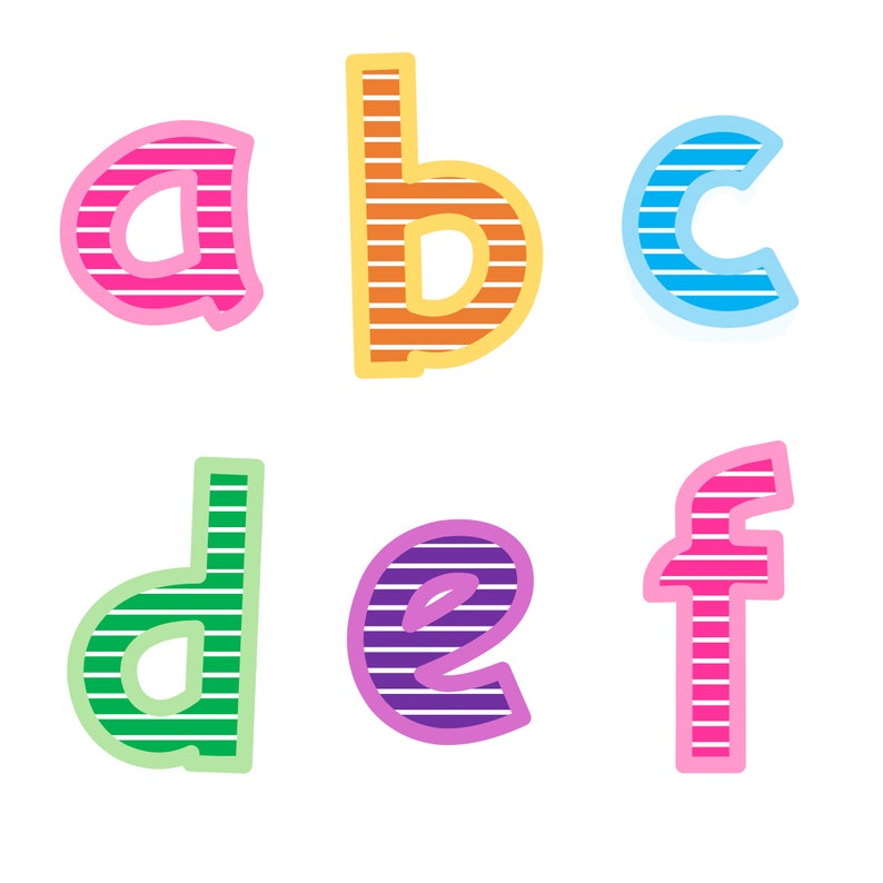 Colorful Classroom Bulletin Board Letters, Printable Alphabet (PDF) - Etsy