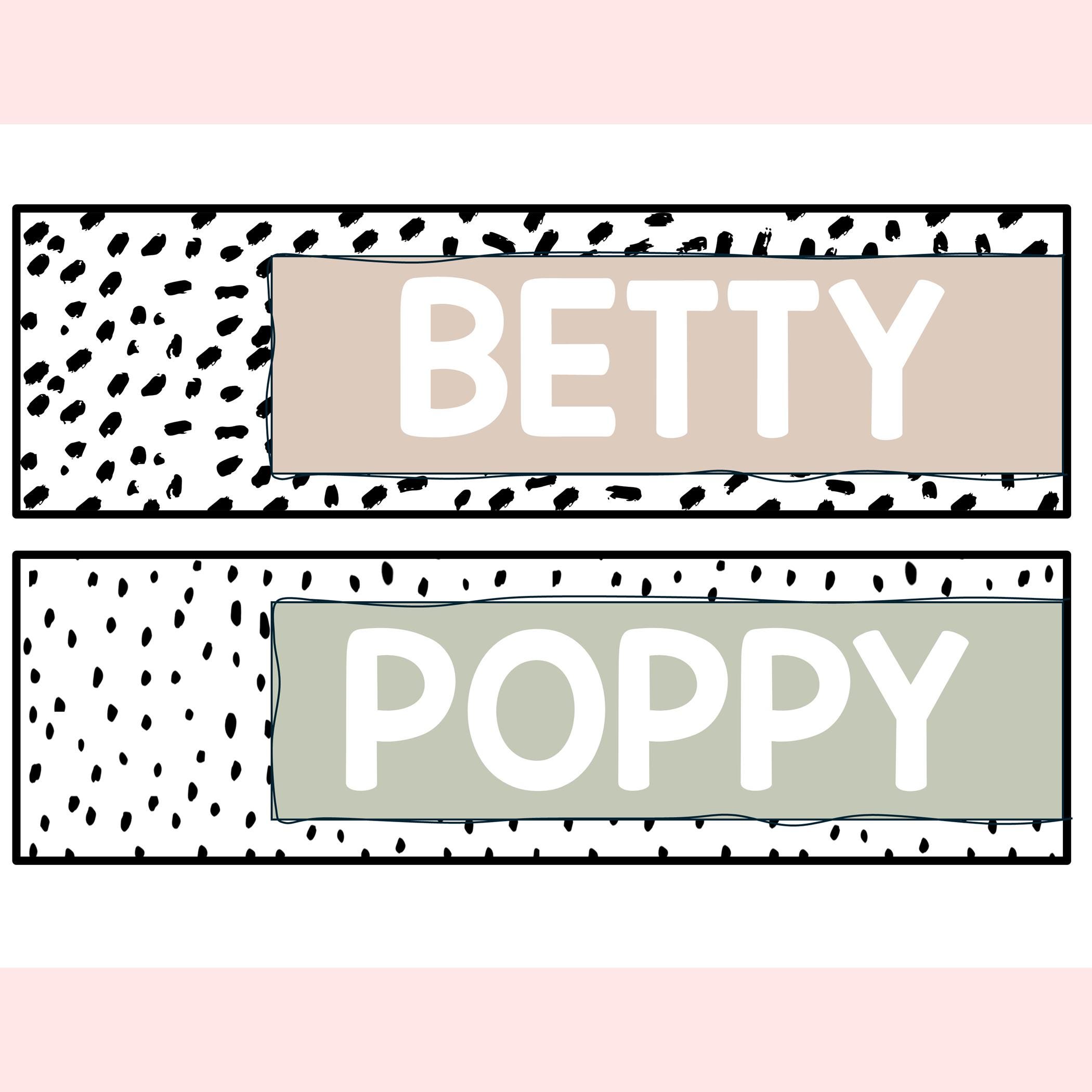 Printable Classroom Labels, Boho Neutral Student Name Plates, Desk Name ...