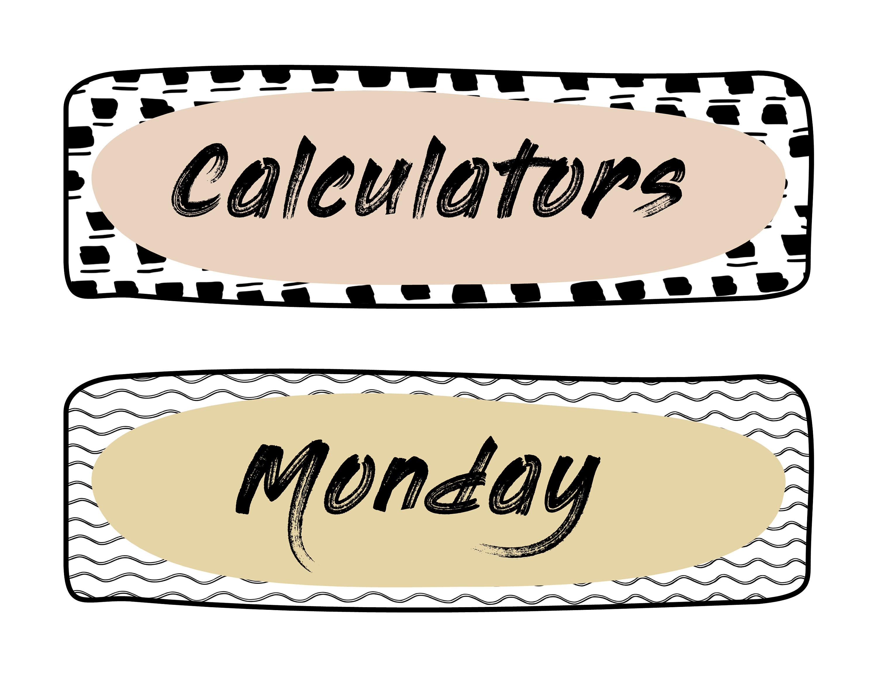 Printable Student Name Tags, Art Classroom Labels, Boho Classroom ...