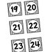Printable Black and White Number Labels, Calendar Number Labels ...