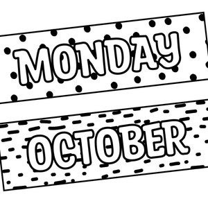 Classroom Labels, Black and White Classroom Labels for Kids, Student ...