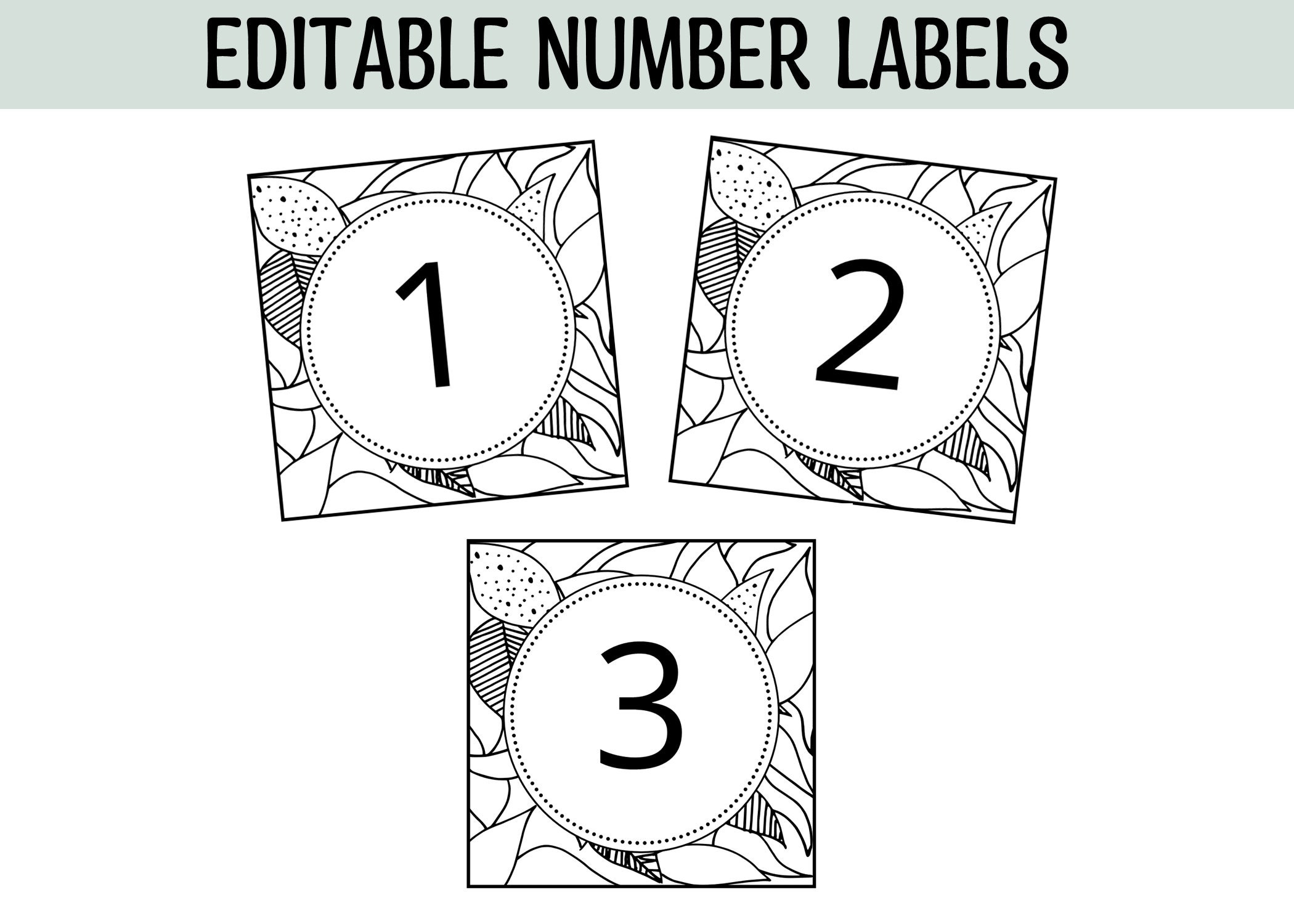 Name Tags For Kids Black And White