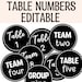 Classroom Table Numbers, Printable Table Numbers,round Table Numbers ...