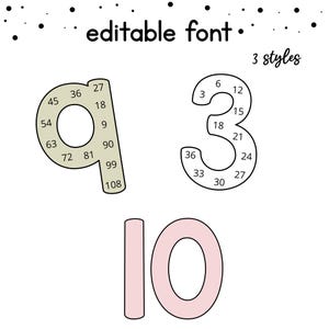 Printable Calm Colors Skip Counting Posters, Large Numbers Wall Display ...