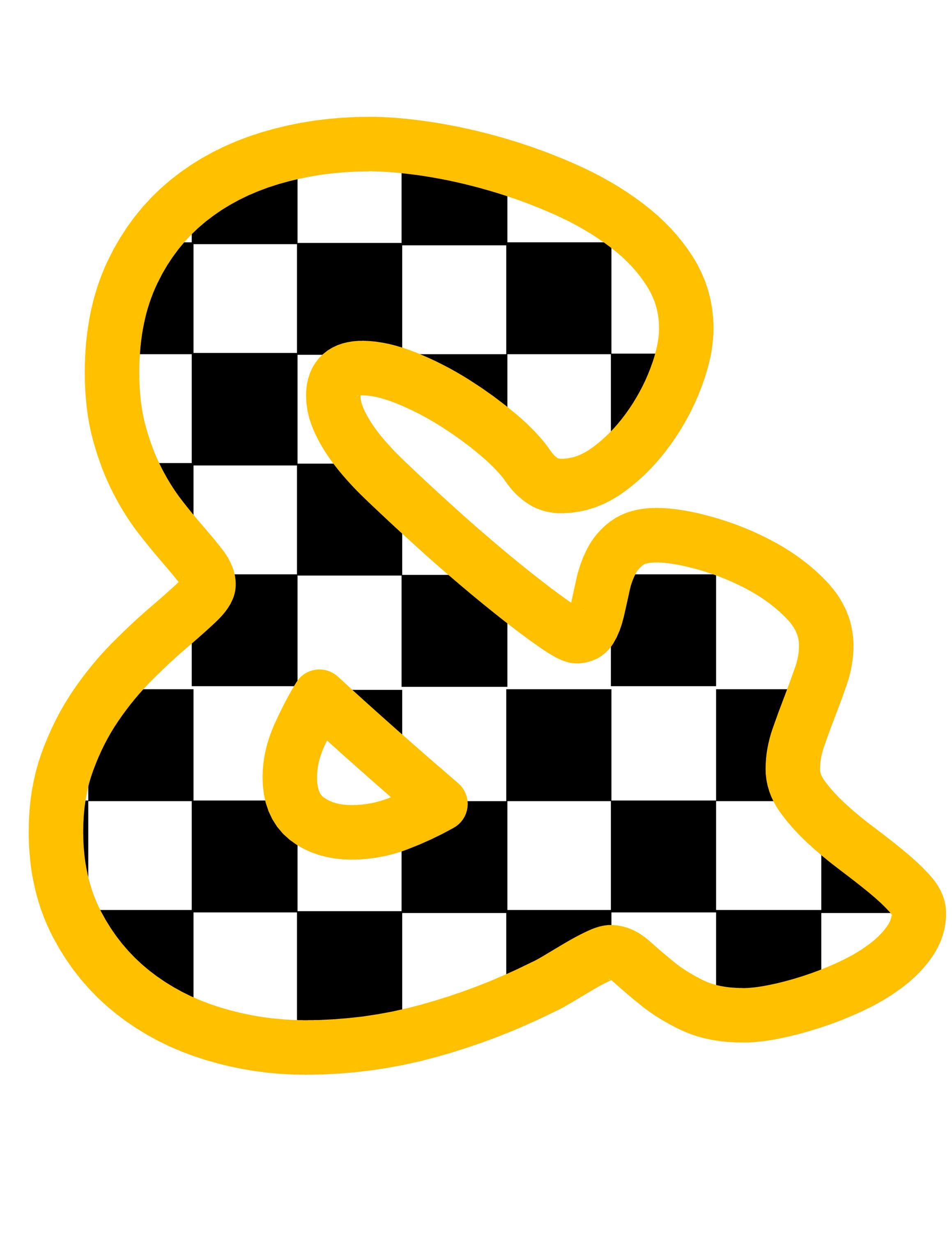 Printable Checkered Bulletin Board Alphabet Letters for Wall Display ...